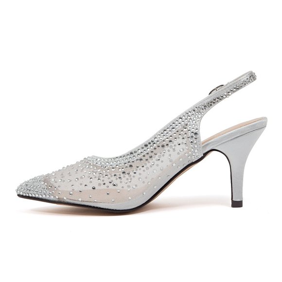 Lady Couture | Shoes | 3 Inch High Stiletto Heel Women Silver Comfy ...